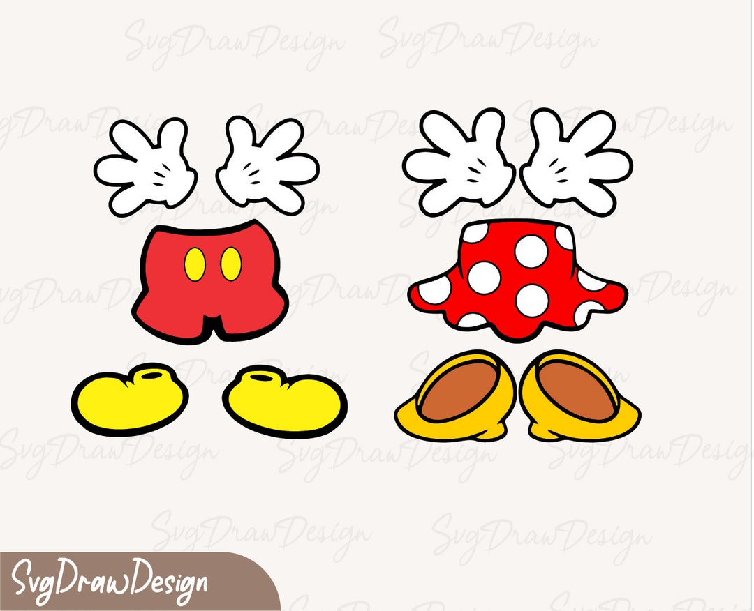 Mouse Body Parts SVG, Png Shirt Files for Cricut and Silhouette - Etsy