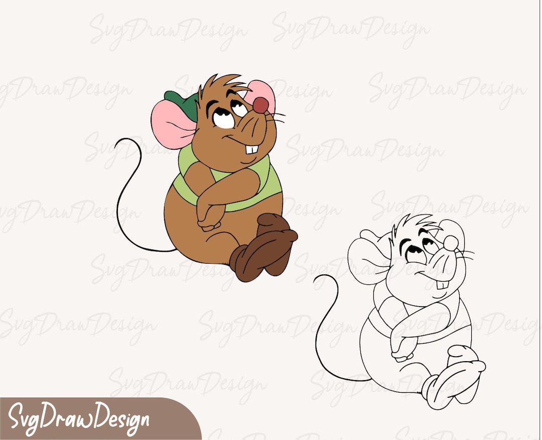 Gus Gus Svg, Mouse Cinderella Png Shirt Files for Cricut and Silhouette ...