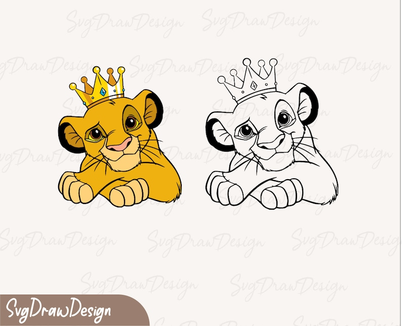 Lion King Simba Svg Clipart, Png Animal Kingdom Svg Cut Shirt Files for ...