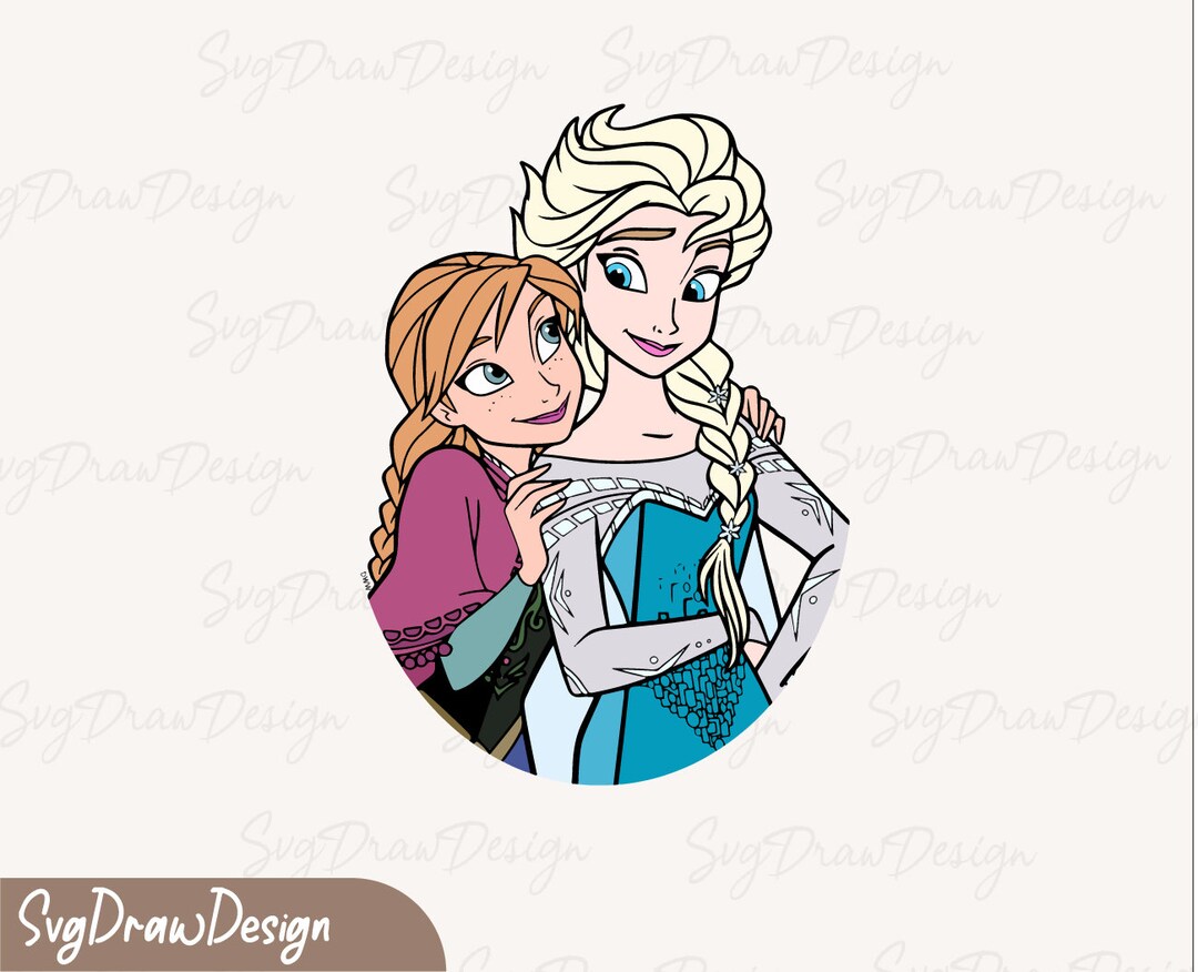 Frozen 2 Svg Png Sisters, Elsa Anna Svg, Snowflake Svg, Png Winter Cut ...