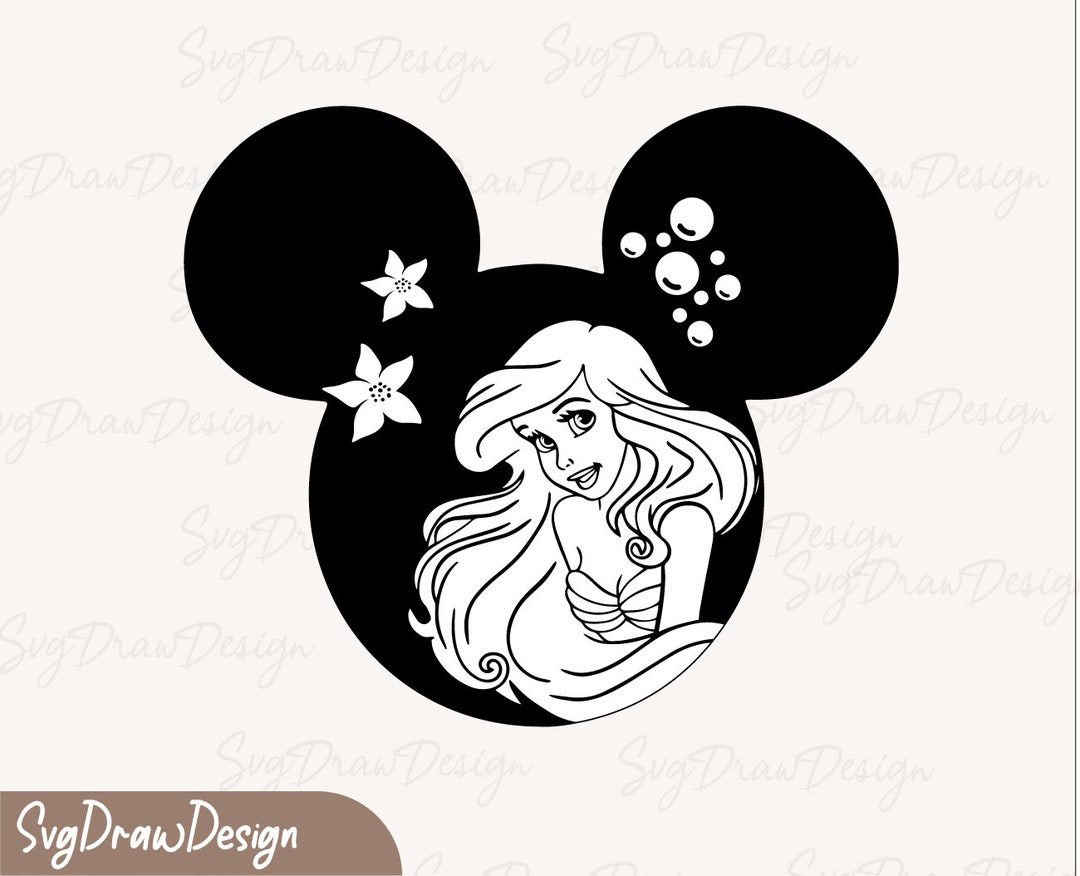 Princess Ariel Svg, Ariel Cricut Svg, Mermaid Cricut Svg, Princess ...