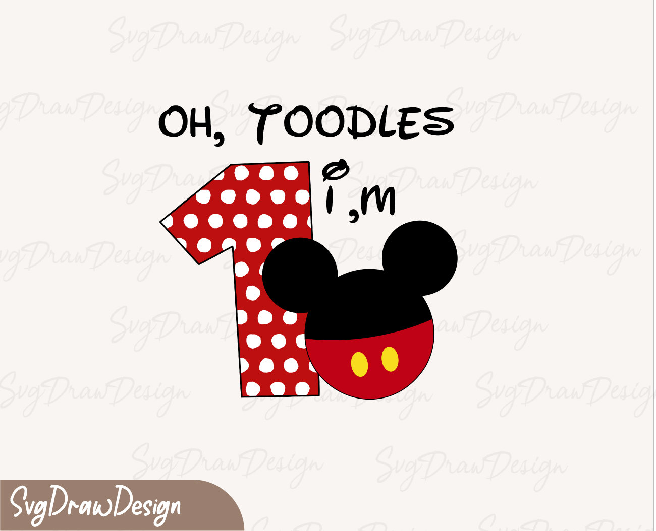 First Birthday Svg I'm One Mickey Birthday One SVG - Etsy