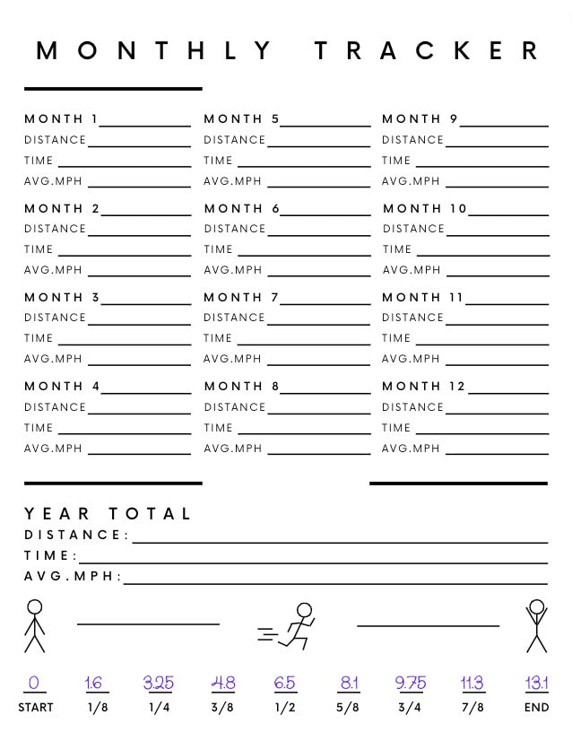 Printable Running Log Printable Running Tracker Run a 5K Run a 10k Run ...