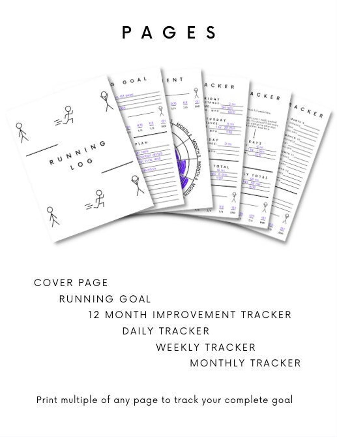 Printable Running Log Printable Running Tracker Run a 5K Run a 10k Run ...
