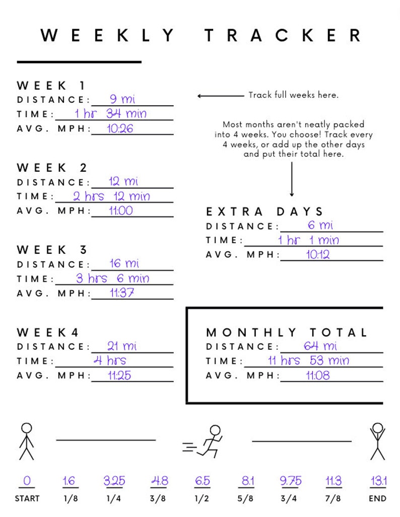 Printable Running Log Printable Running Tracker Run a 5K Run a 10k Run ...