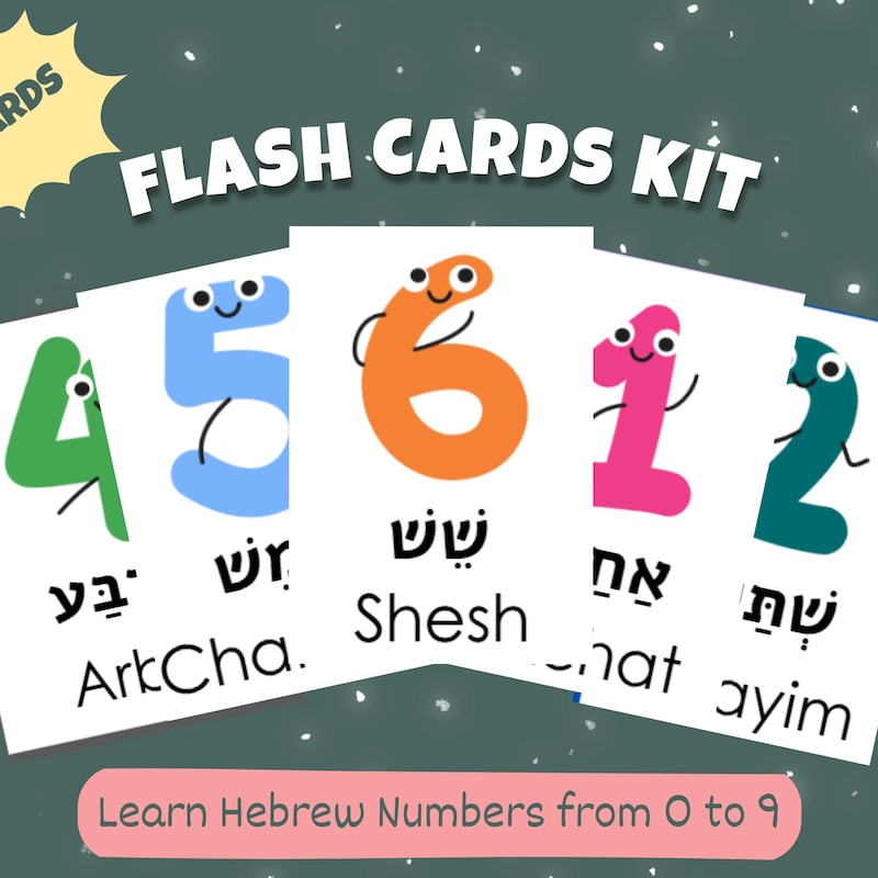 Learning Cards Hebrew - Etsy