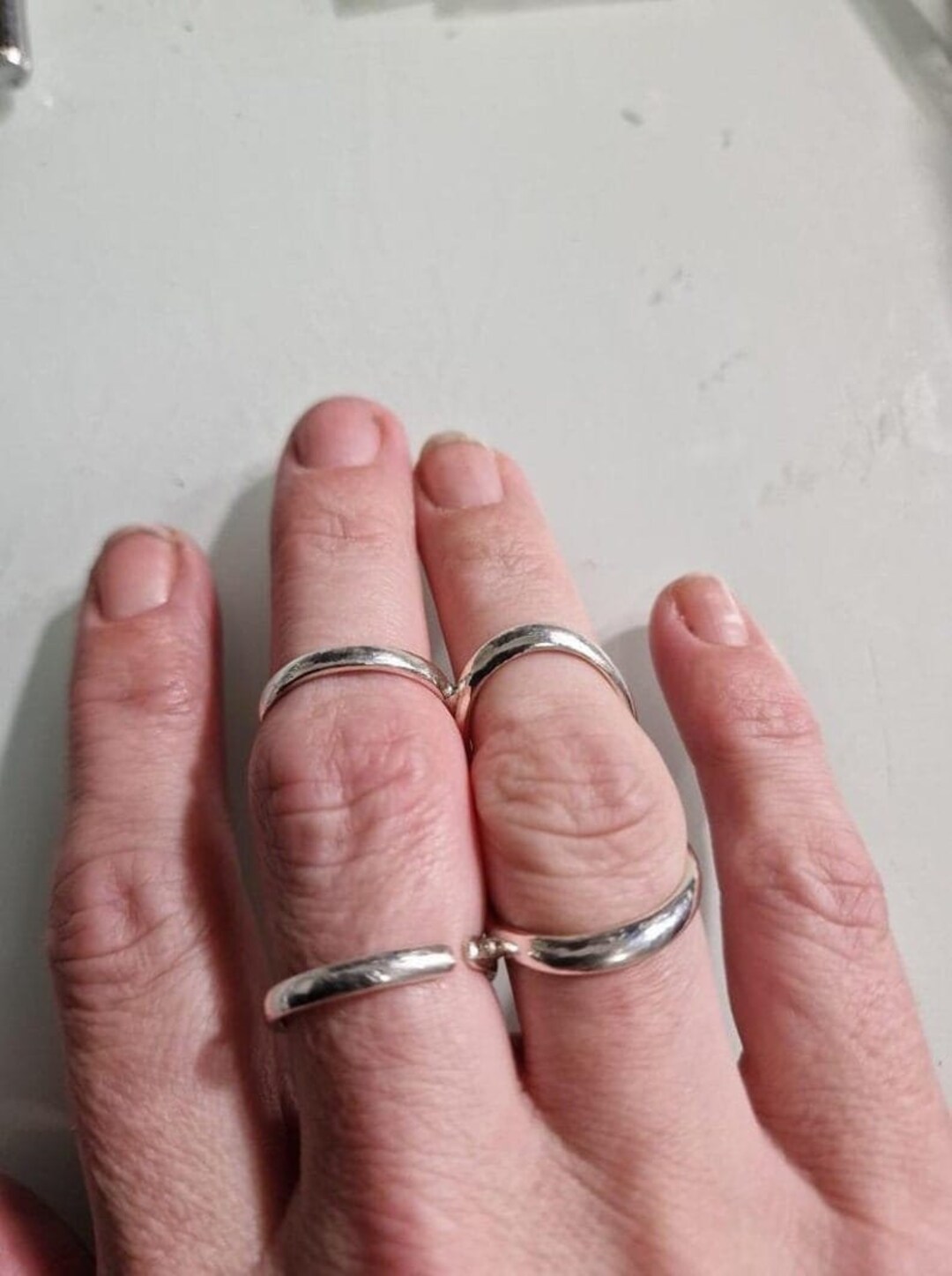 Arthritis Finger MCP Joints Splint Brass or Sterling Silver Hammered ...