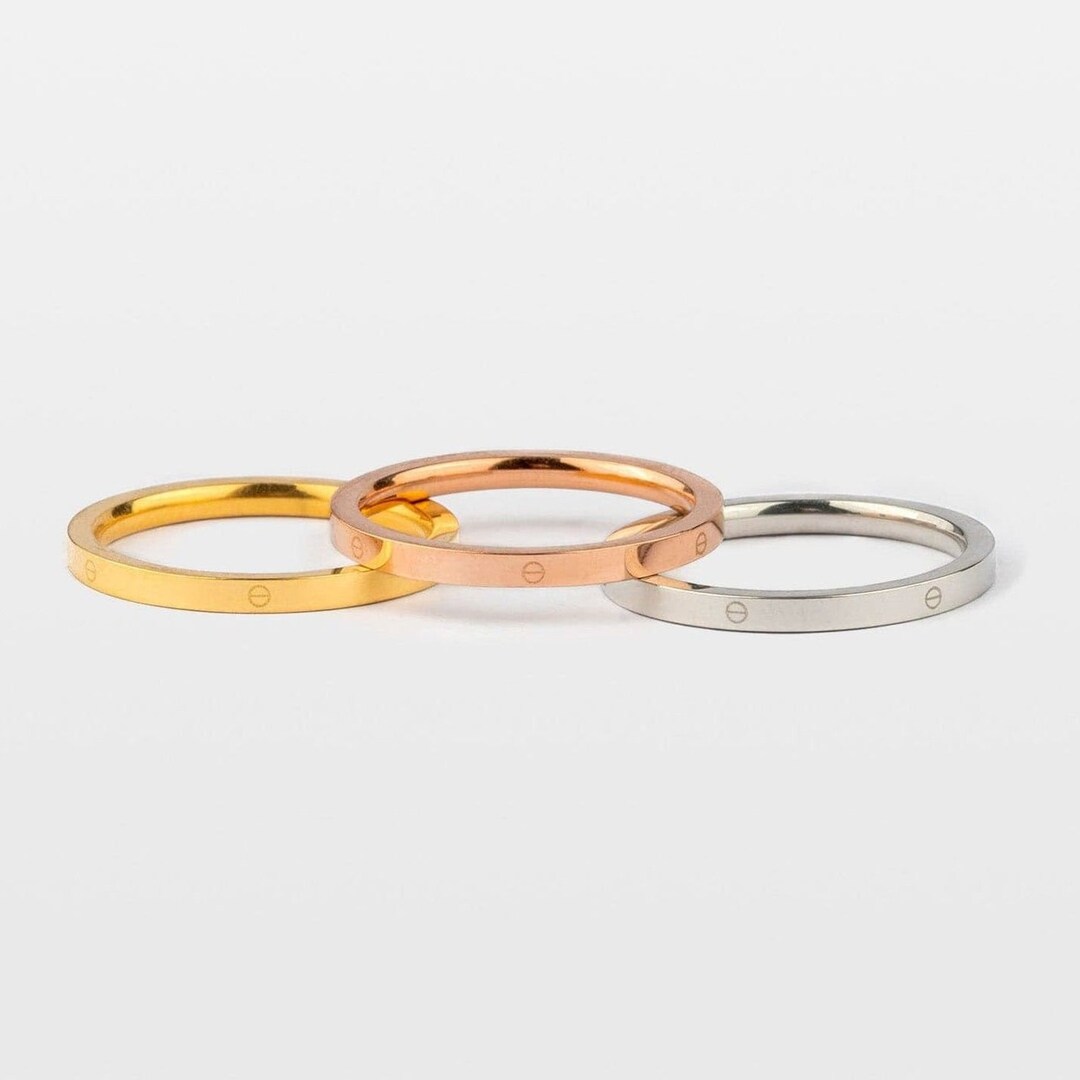 Personalized Stackable Ring Stacking Engraved Ring Personalized Ring ...
