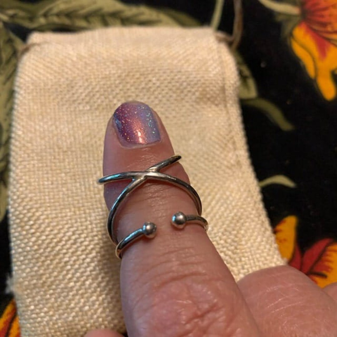 Silver Arthritis Splint Ring, Lateral Deviation Support, EDS Ring ...