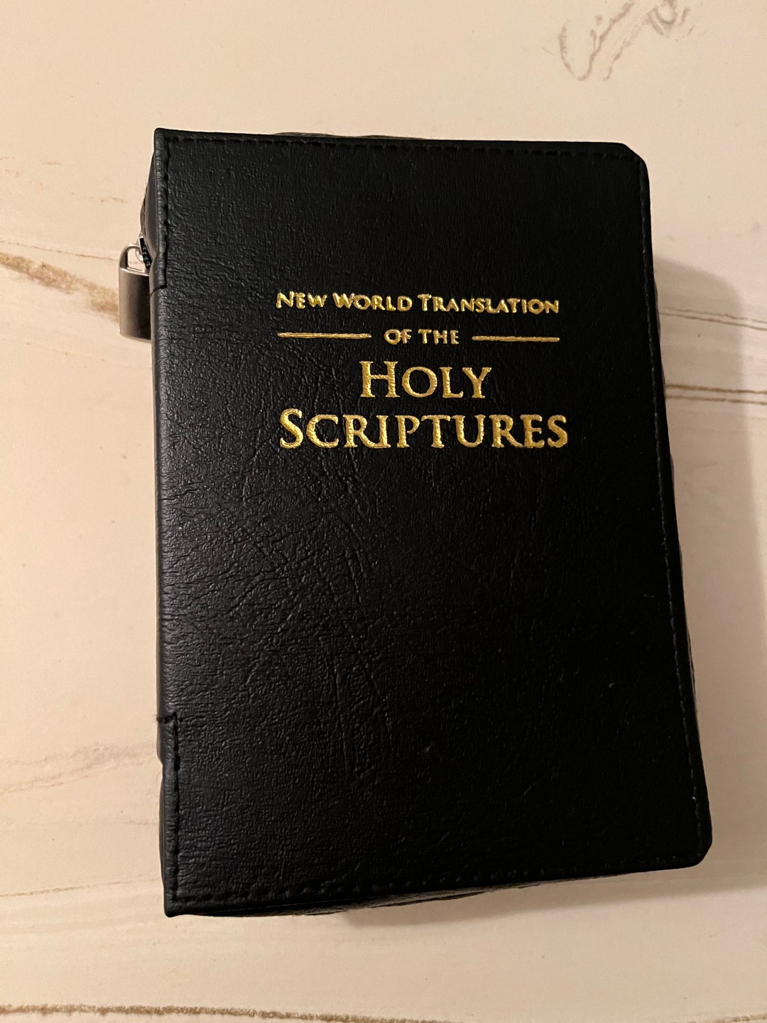 New World Translation Bible Cover, Black With Gold Title, Jehovahs ...