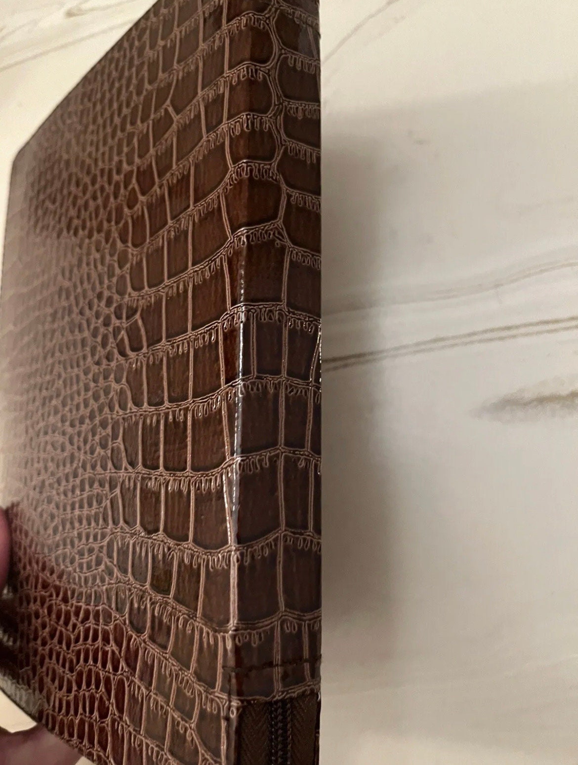 DELUXE MAGAZINE FOLDER, Brown Gator croc, Jehovahs Witness Gifts - Etsy