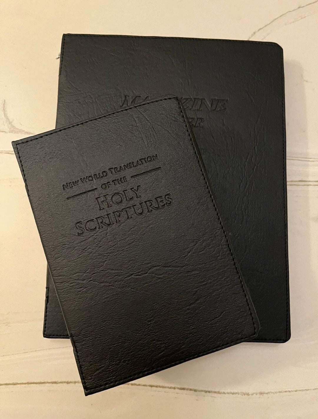 BLACK Deluxe Magazine Folder and Bible Cover, Jehovahs Witnesses JW.ORG ...