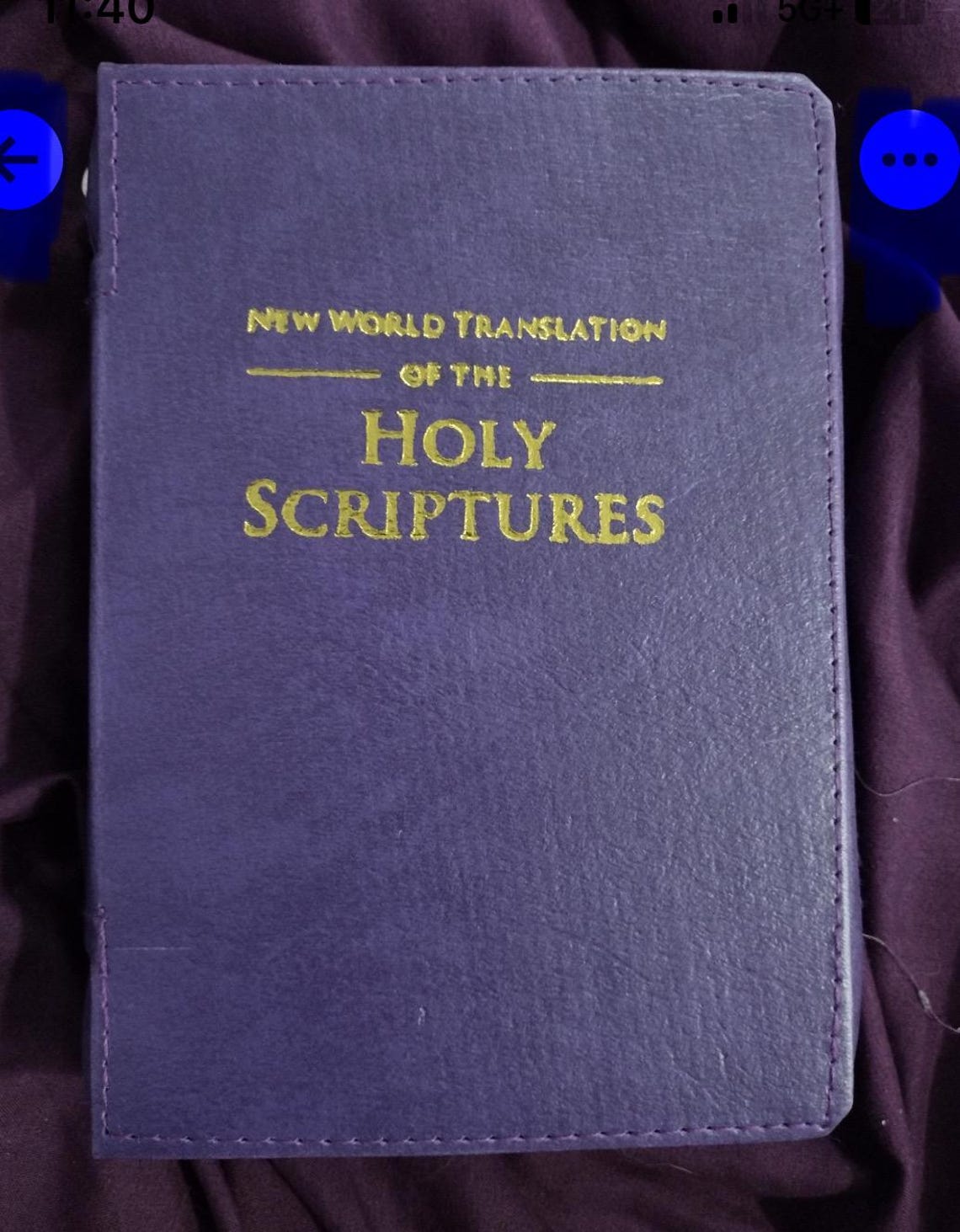 LARGE PURPLE New World Translation Bible Cover, Purple With Gold Title ...