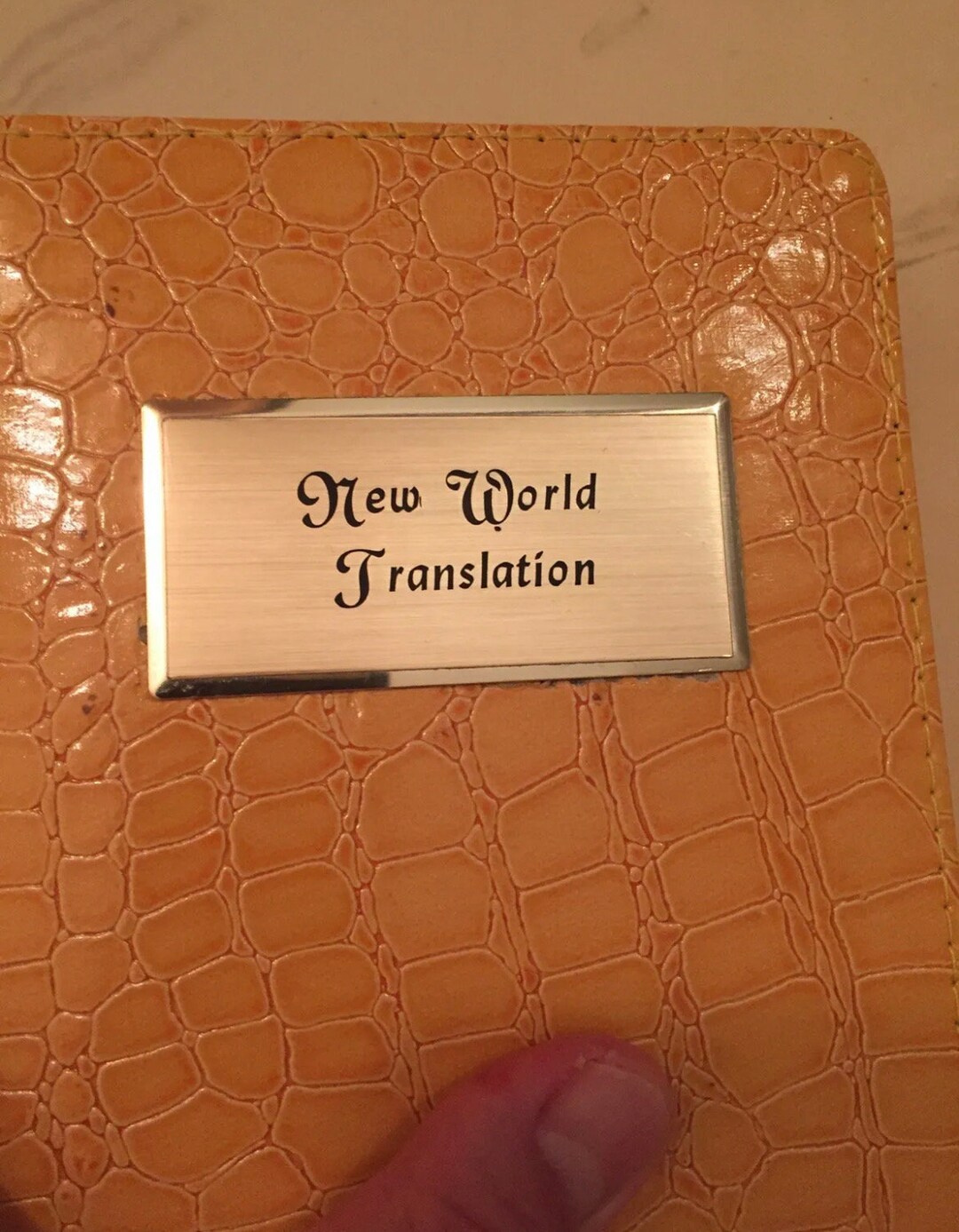 New World Translation Bible Cover, GOLDEN GATOR With NAMEPLATE, Jehovah ...