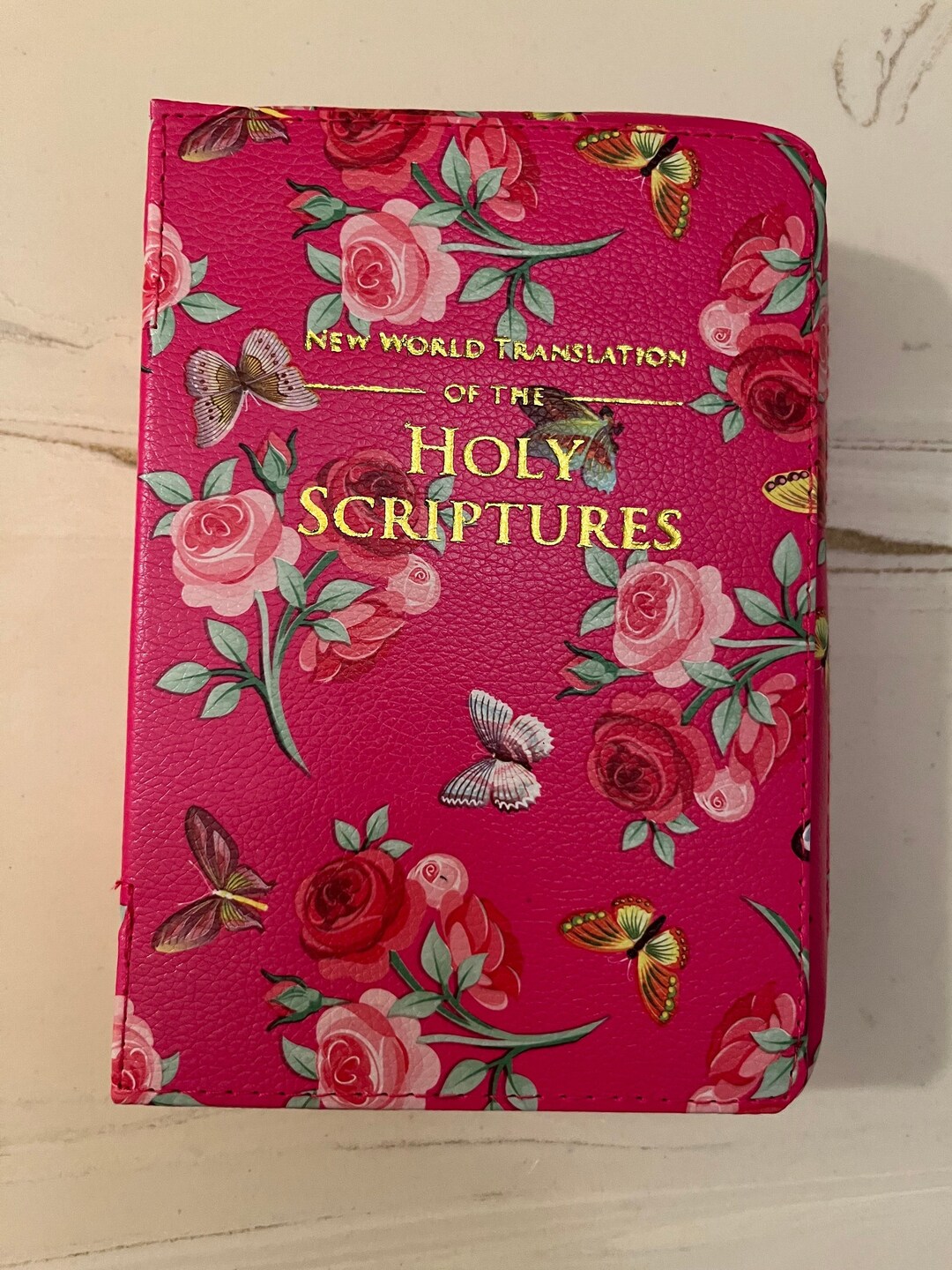 SOPHIA BUTTERFLY, Hot Pink New World Translation Bible Cover, Jehovah’s ...
