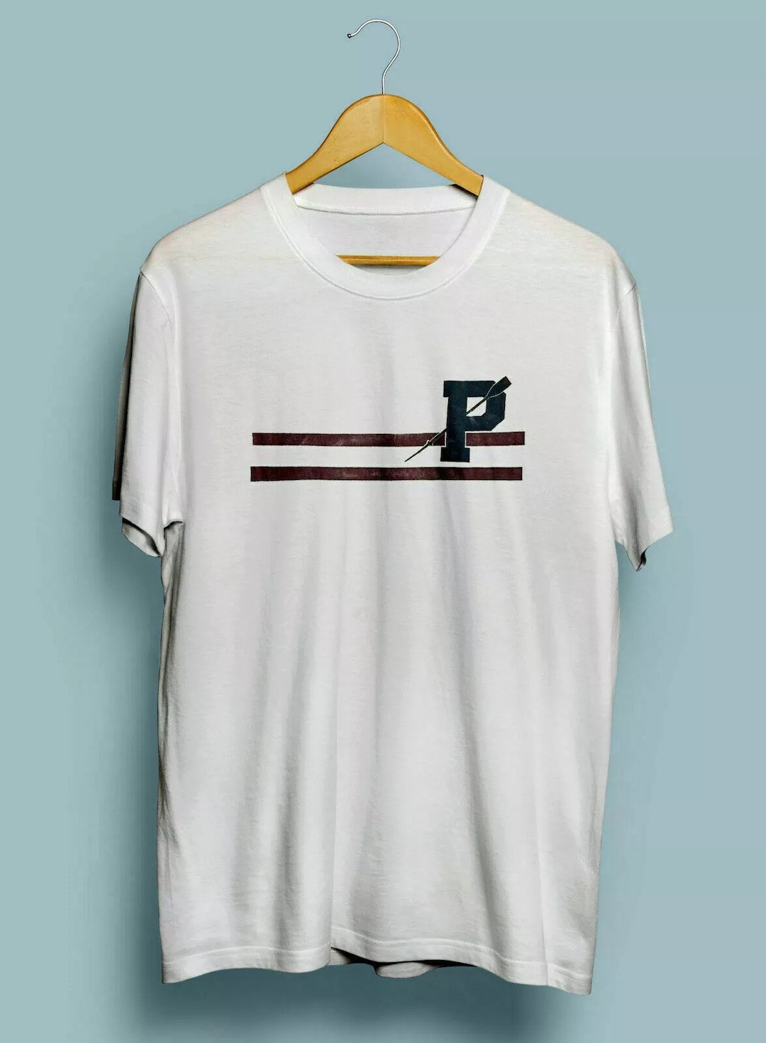 New Reprint Rare University of Pennsylvania Upenn Rowing Crew White T ...