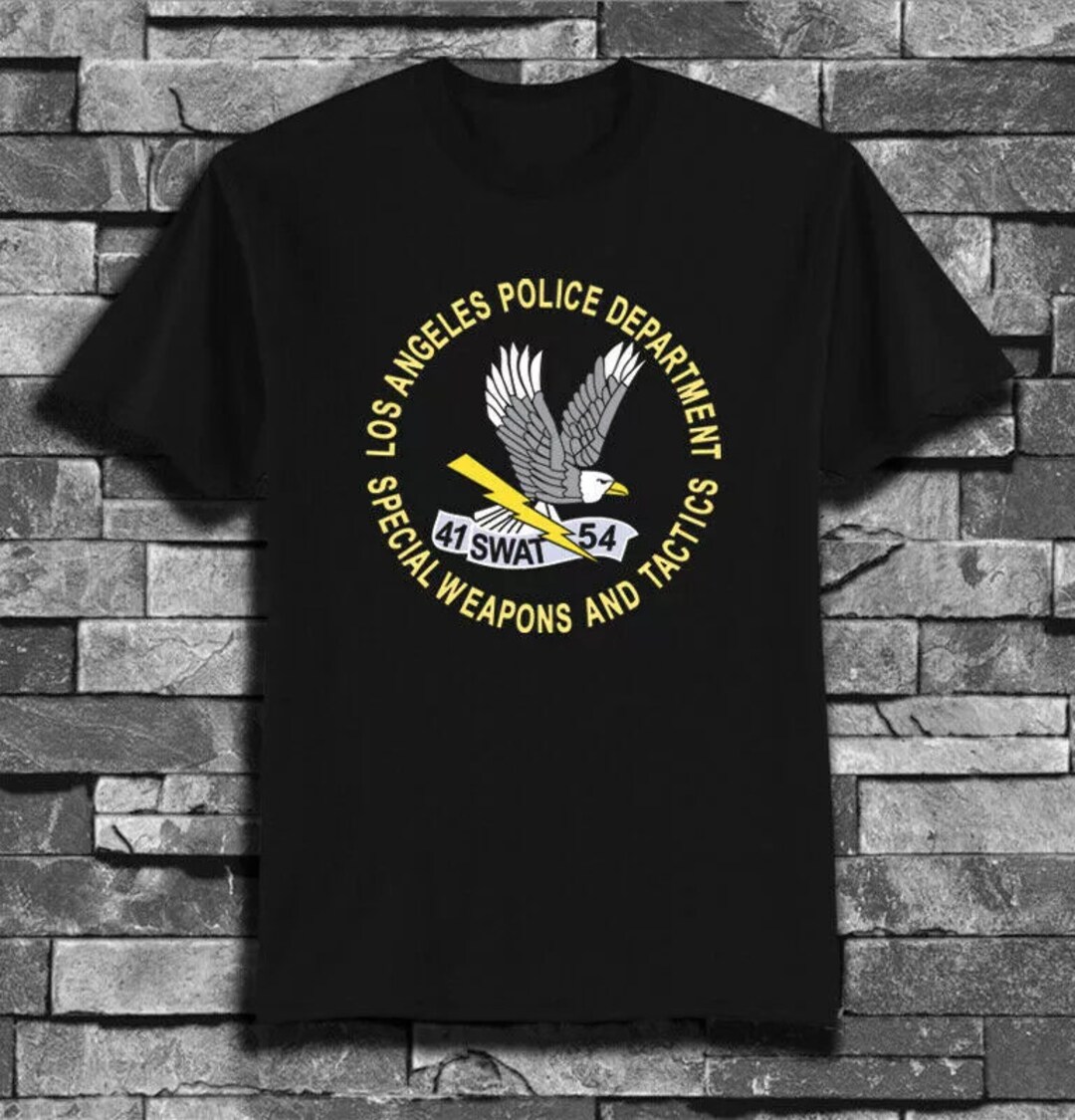 New LAPD Los Angeles Police Department Tee Black T-shirt Size S-4X ...