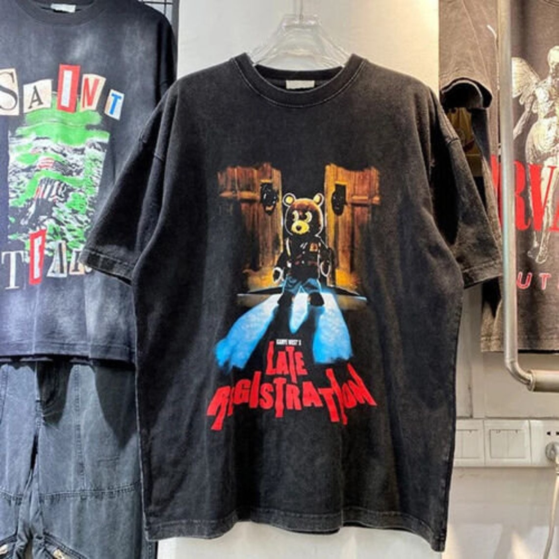 New Kanye West Late Registration 2005 Short Sleeve Black T-shirt Size S ...