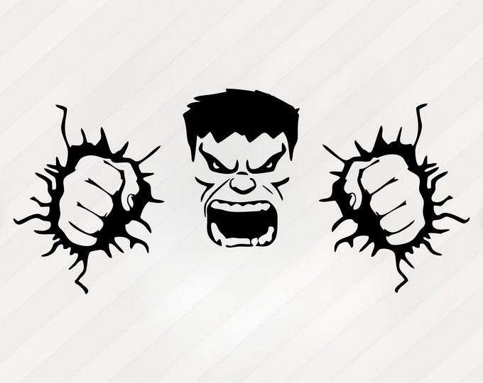 Hulk Fist Logo SVG and PNG Files - Etsy Canada