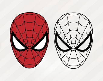 Spiderman Face Svg, Spiderman Decoration, Spiderman Face Silhouette ...