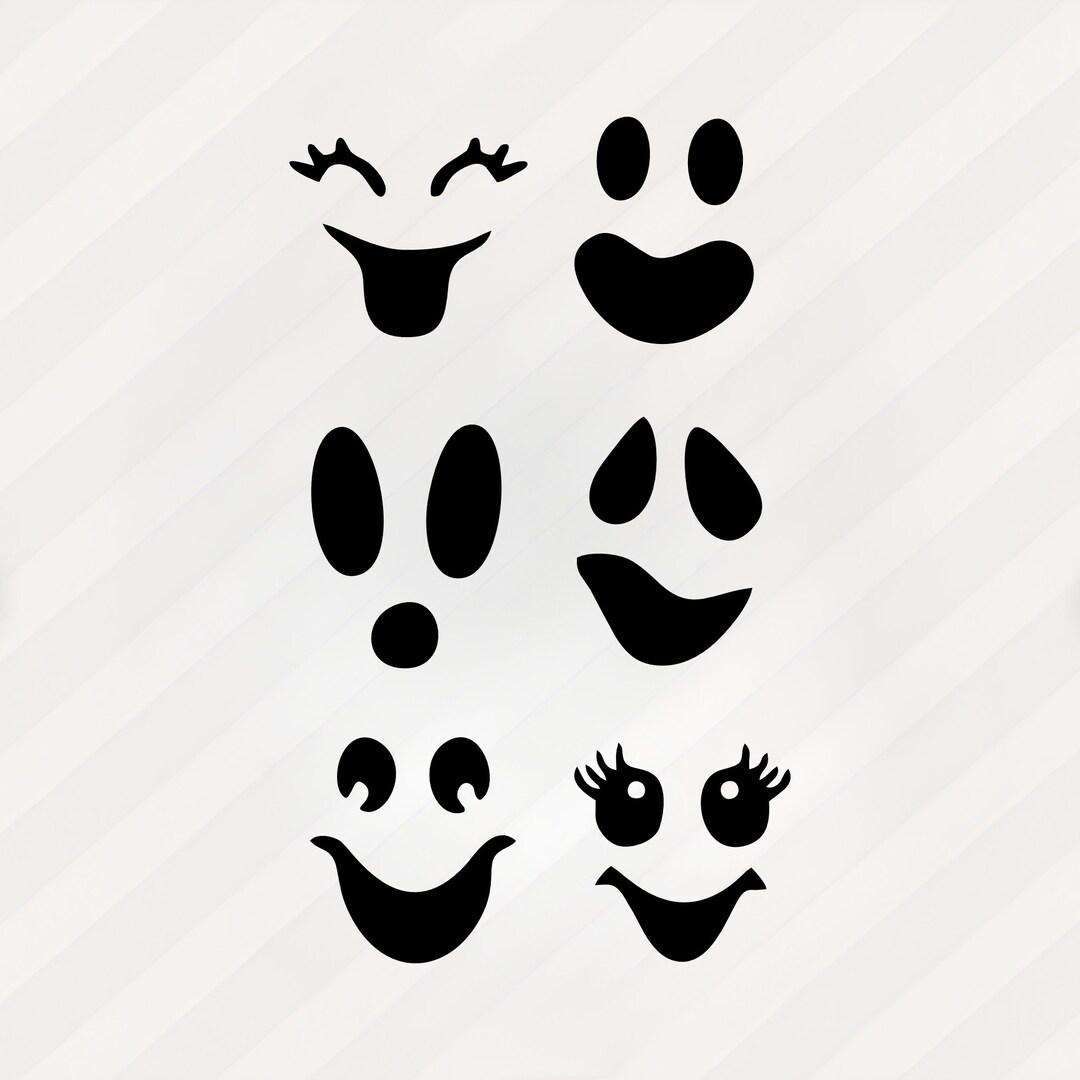 Ghost Face Bundle Cricut | Fun Halloween Digital Print Design | Svg ...