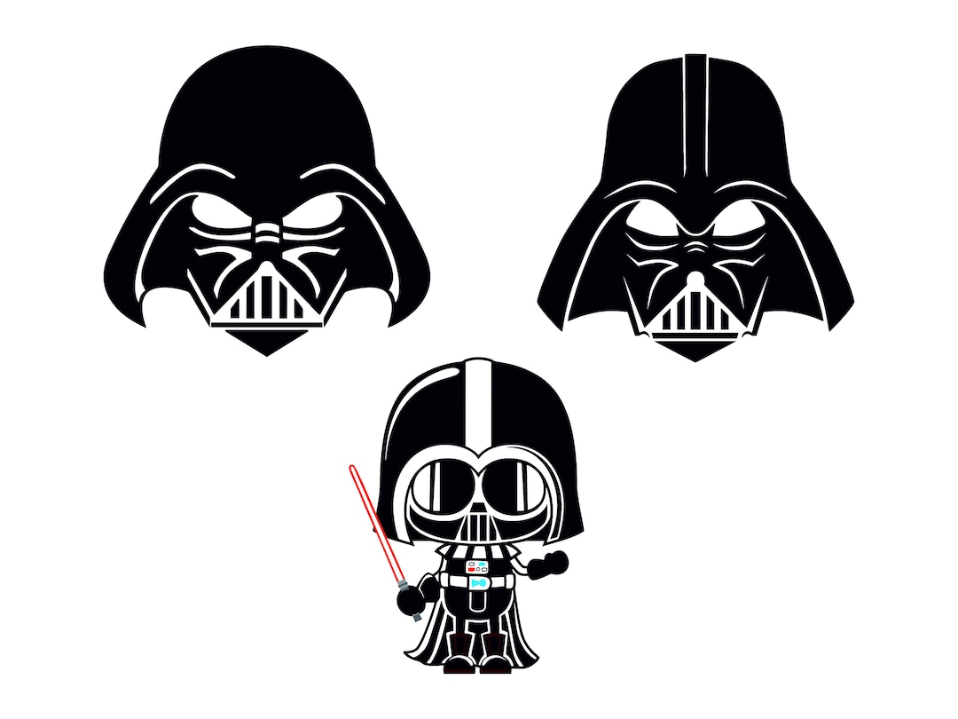 Darth Vader Silhouette, Darth Vader Cut Files, Star Wars, Svg, Png, Dxf, Eps - Etsy