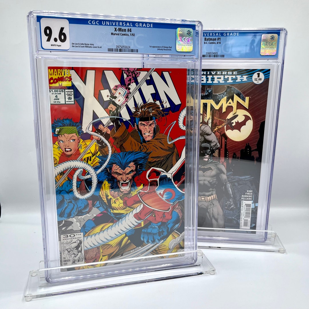 Set of 5 Acrylic Comic Book Display Stand With Non-slip Rubber Feet for ...