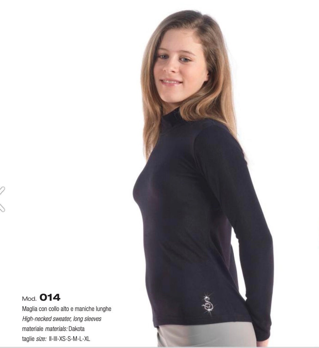 SAGESTER Ice Skating Top, #014, Hand-made in Italy, SWAROVSKI ...