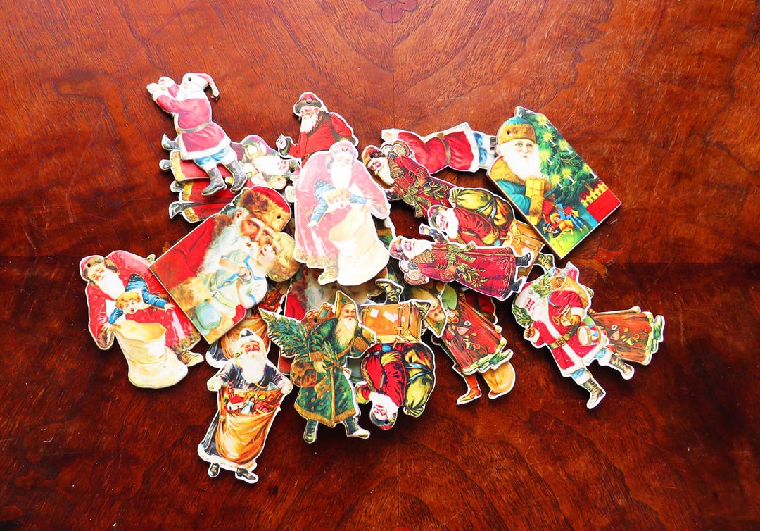 24 Vintage Merrimack Die Cut Cardboard Victorian Christmas Ornaments ...