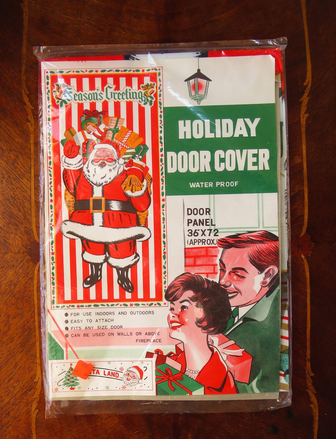 NOS Santa Holiday Door Cover From Japan, Never Used Seasons Greetings ...