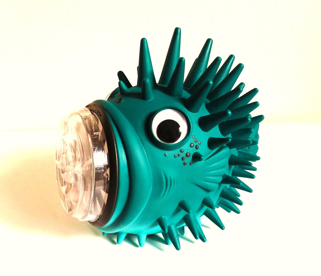 NOS Teal Blue Puffer Fish Alarm Clock, MA Collection 1990 Novelty Alarm ...