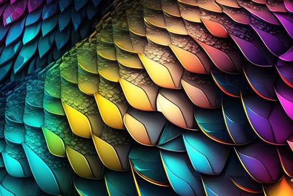 8 Fine Art Metallic Dragon Scales Digital Backdrops, Digital Background ...