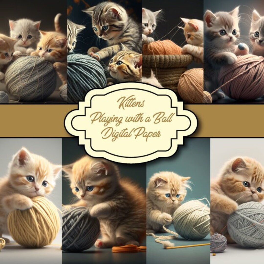 8 Fine Art Cute Kittens, Digital Backdrops, Digital Background, Photo ...