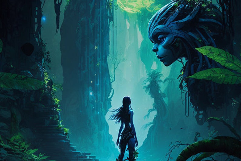 Digital Paper AVATAR Forest Backround: 8 Designs 12 X 12 in - Ready to ...