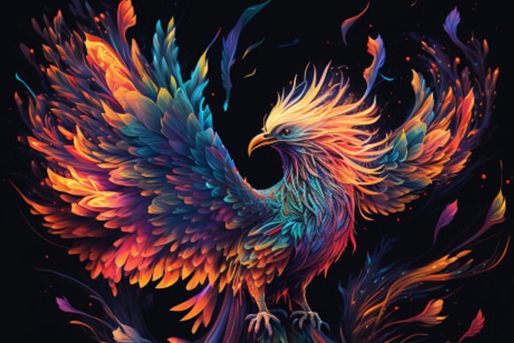 7 Fine Art Rebirth of a Phoenix, Digital Backdrops, Digital Background ...