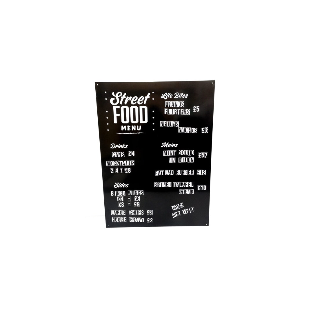 Menu Board, Magnetic Sign Board, Notice Board , Bar Menu, Vendor, Food ...