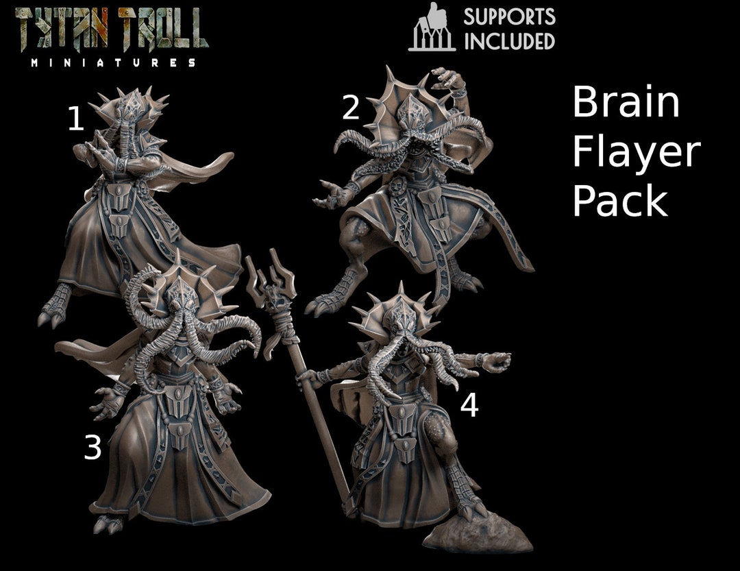Brain Flayer Pack by -tytantroll Miniatures- Printed in Resin - Dnd D&D ...