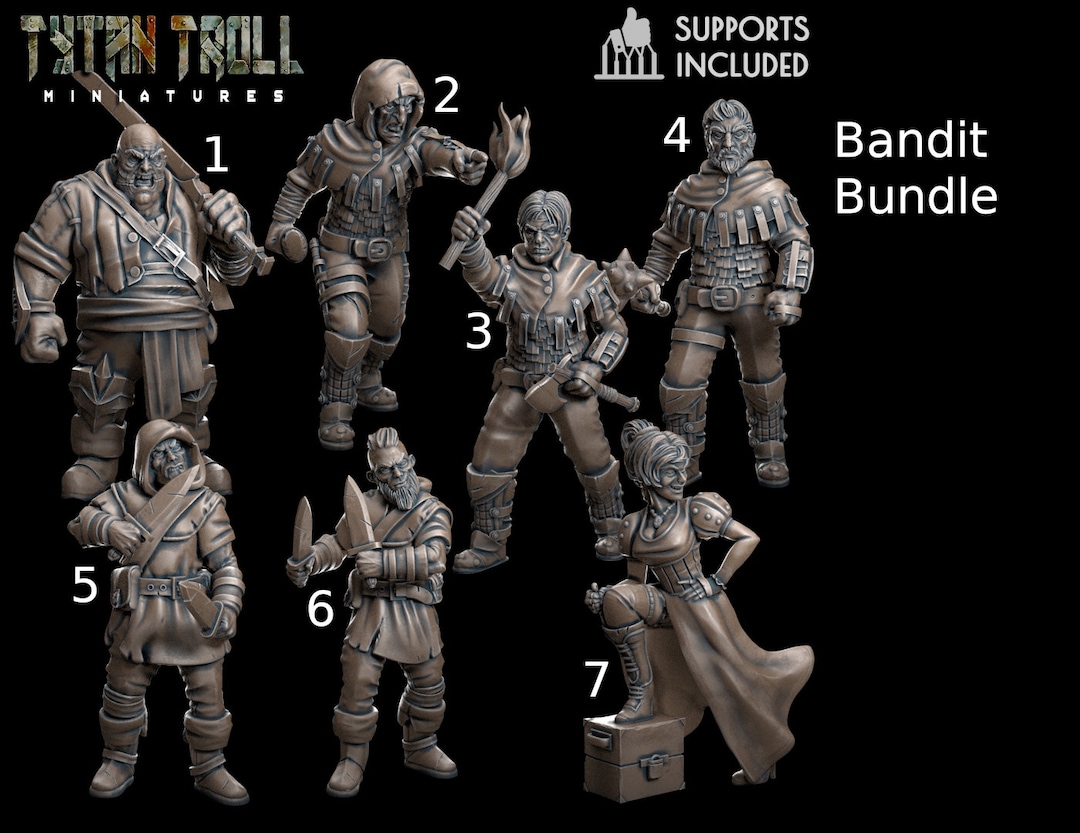 Bandit Bundle by tytantroll Miniatures Printed in Resin Dnd D&D ...