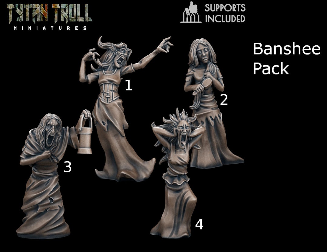 Banshee Pack by -tytantroll Miniatures- Printed in Resin - Dnd D&D ...