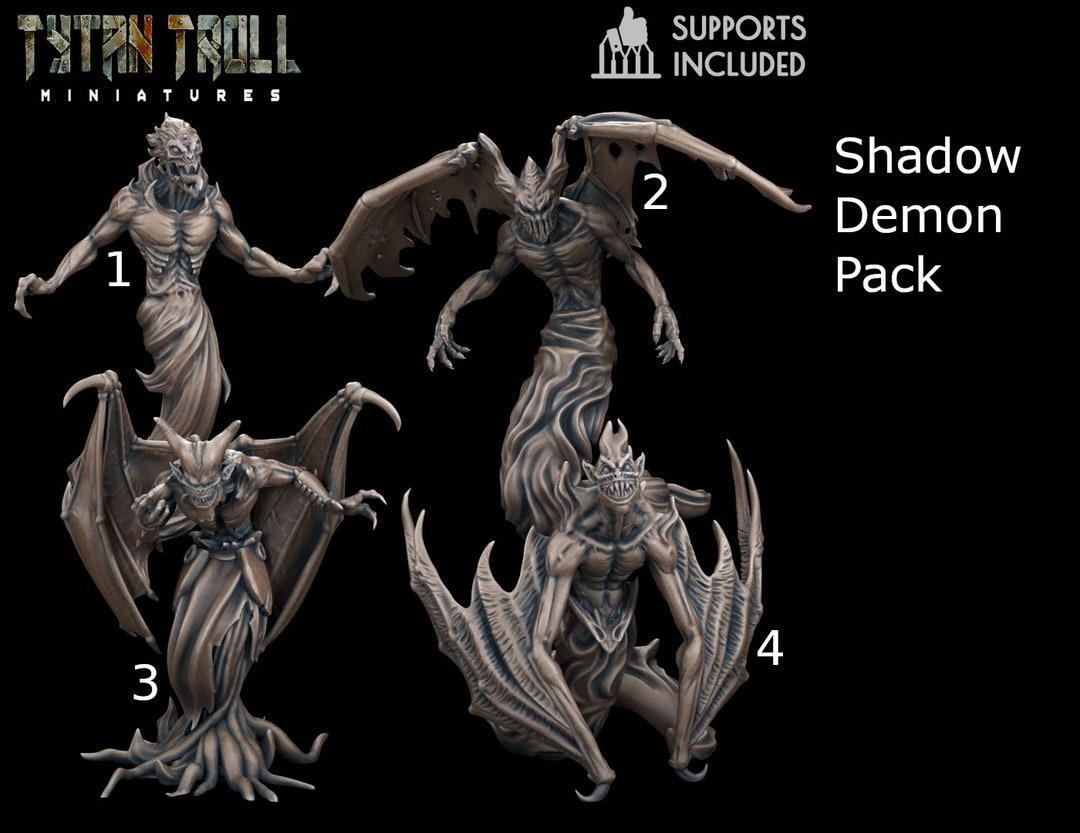 Shadow Demon Pack by -tytantroll Miniatures- Printed in Resin - Dnd D&D ...