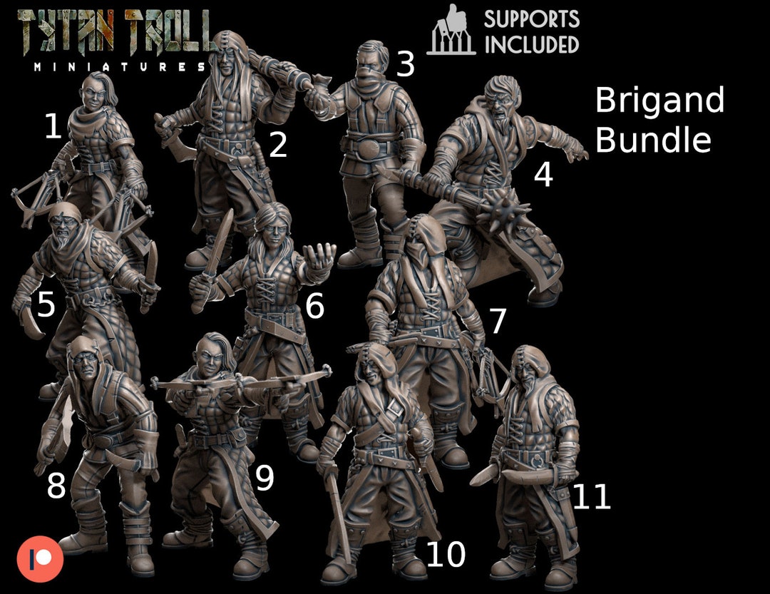 Brigand Bundle by -tytantroll Miniatures- Printed in Resin - Dnd D&D ...
