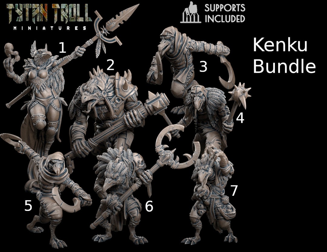 Kenku Bundle by tytantroll Miniatures Printed in Resin Dnd D&D Tabletop ...