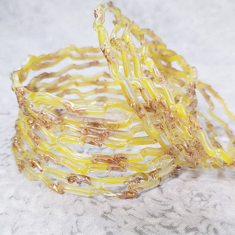 GLASS Bangles: Wavy Transparent Colored Glass - Size 2-10 ML - 12 ...
