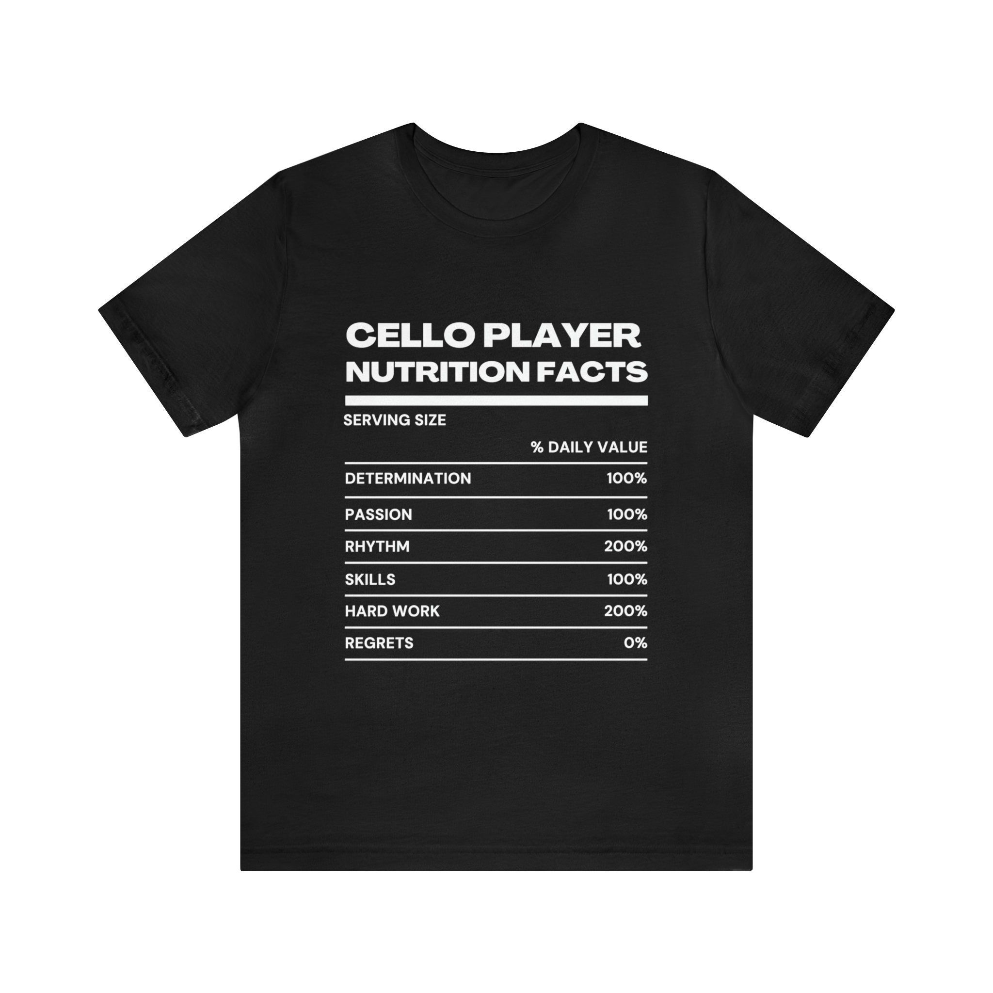 Cello Player Nutrition Facts Shirt Cellist Gift Cello Shirt Orchestra ...