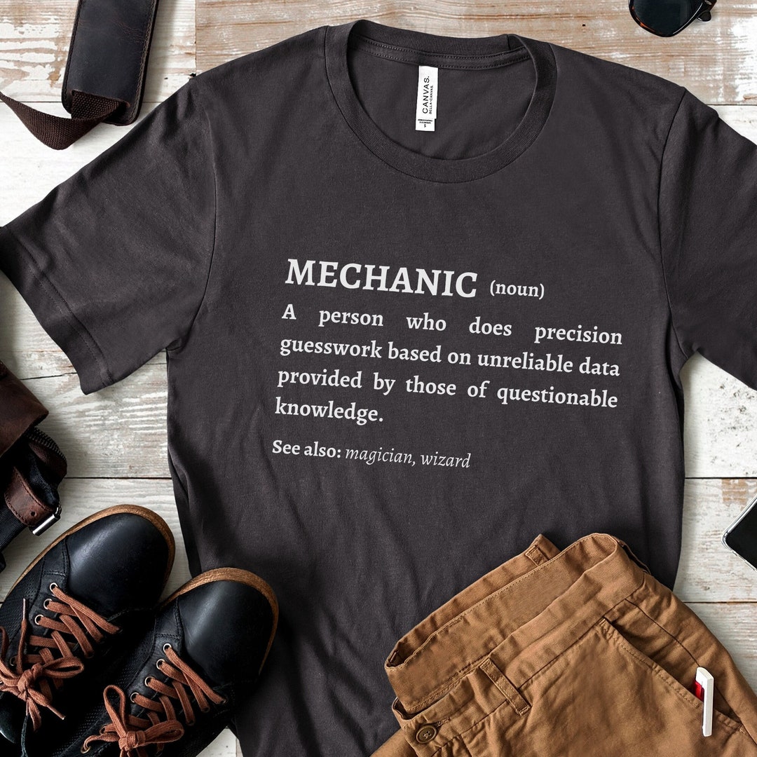 Mechanic Definition Tee Mechanic Shirt Auto Mechanic Gift for Auto ...