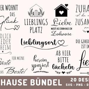 20 Plotterdateien SVG, Herzlich Willkommen PNG, Zuhause Plotterdatei, Family Welcome Bundle SVG ...