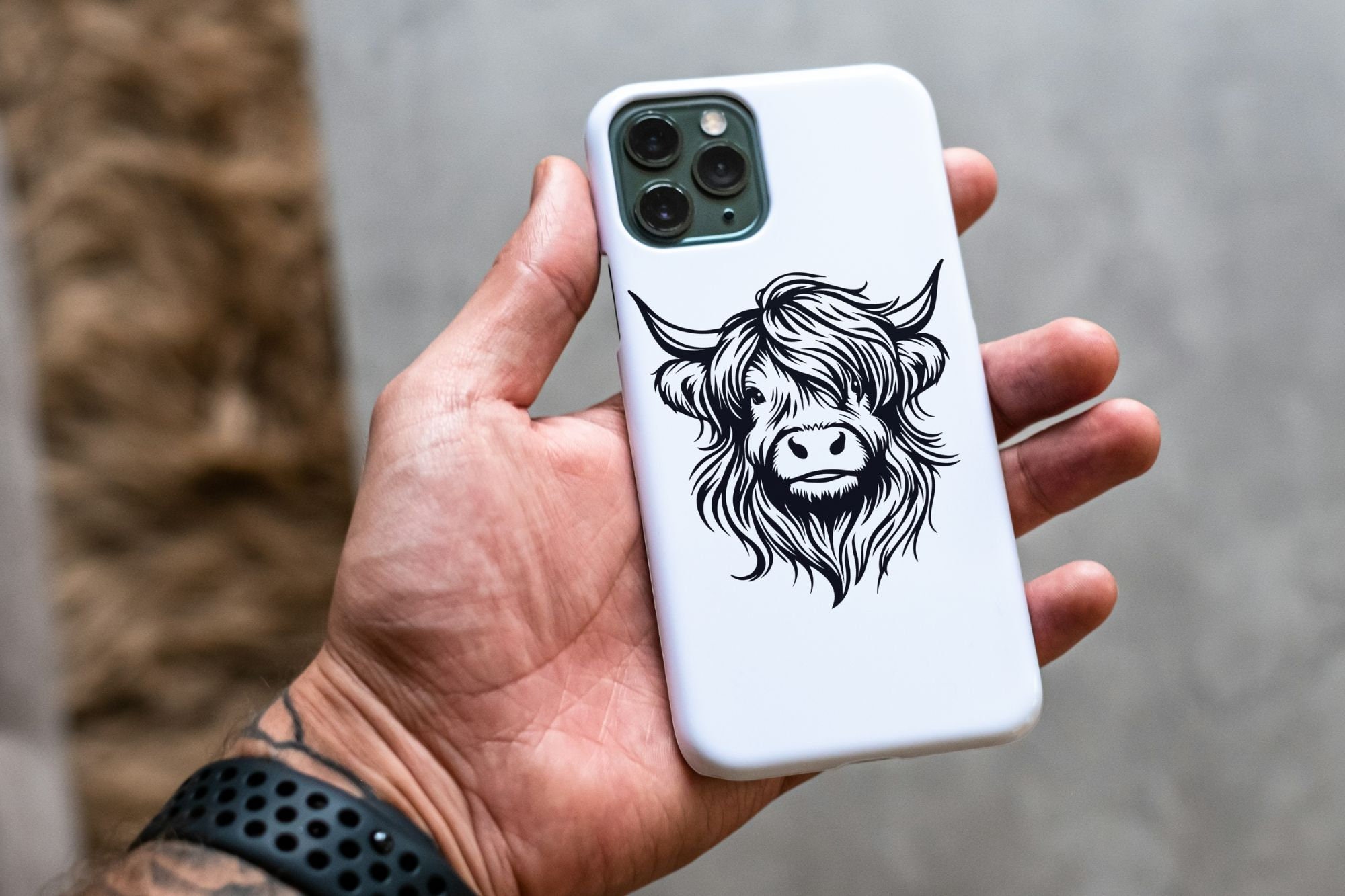 Bull Head Bundle Svg, Highland Cow Design, Bull Tattoo Template, Cool ...