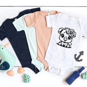 Cute Pig Bundle Svg, Baby Pig Svg, Pig Svg, Piglet Svg, Floral Pig ...