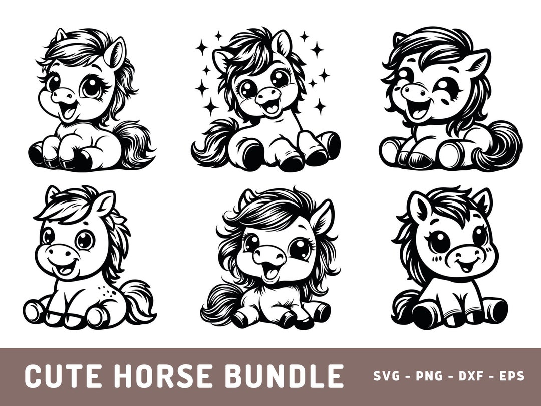 Cute Horse Bundle SVG, Baby Horse Svg, Horses PNG, Horse Lover Svg ...
