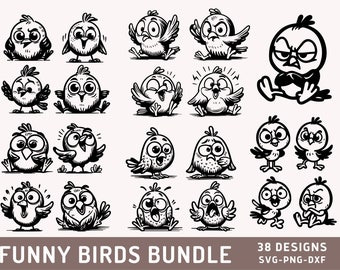 Funny Bird SVG File Bundle 2 Sublimation - Etsy